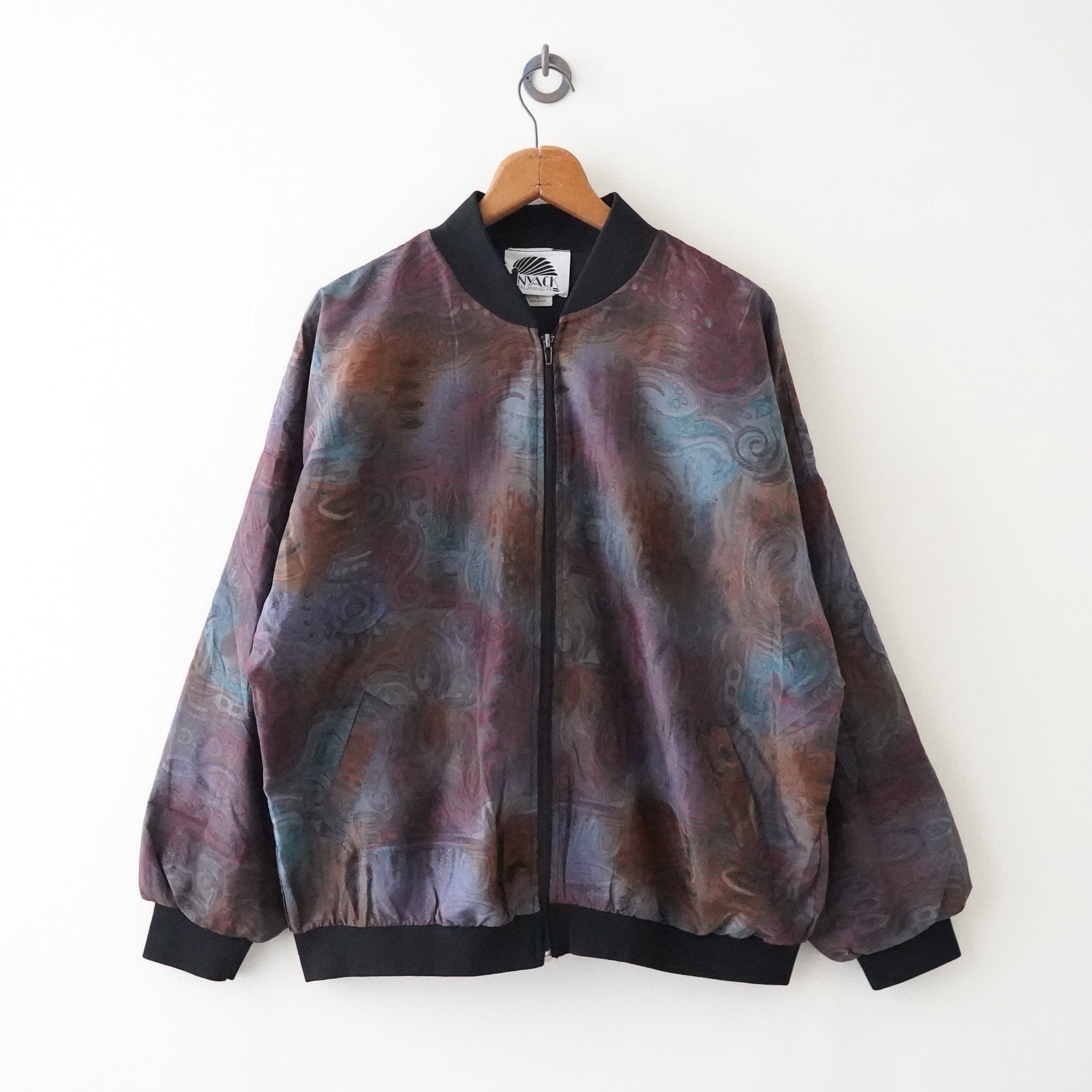 Paisley pattern Nylon jacket – NEVERKNOWS
