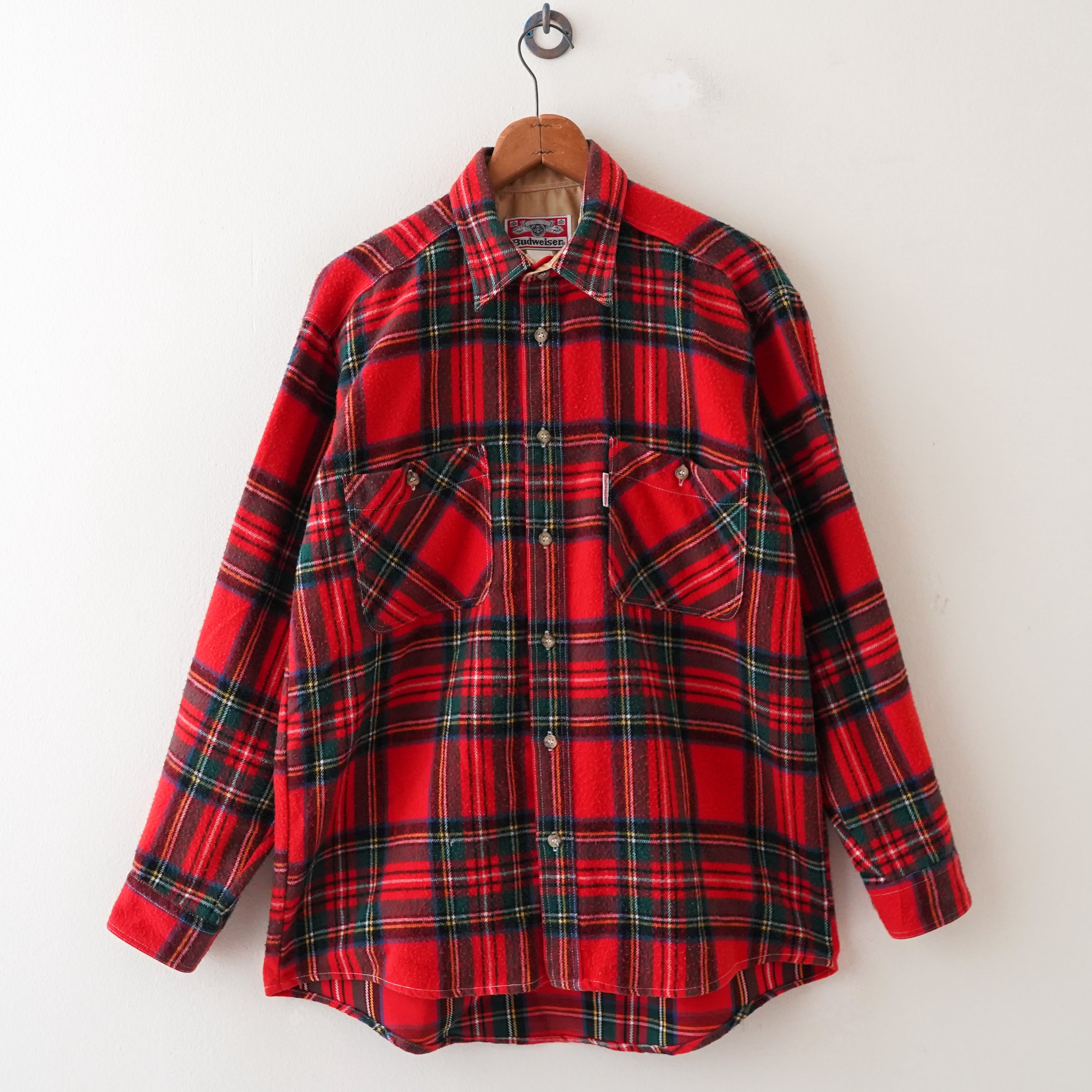 80s Budweiser check shirt – NEVERKNOWS