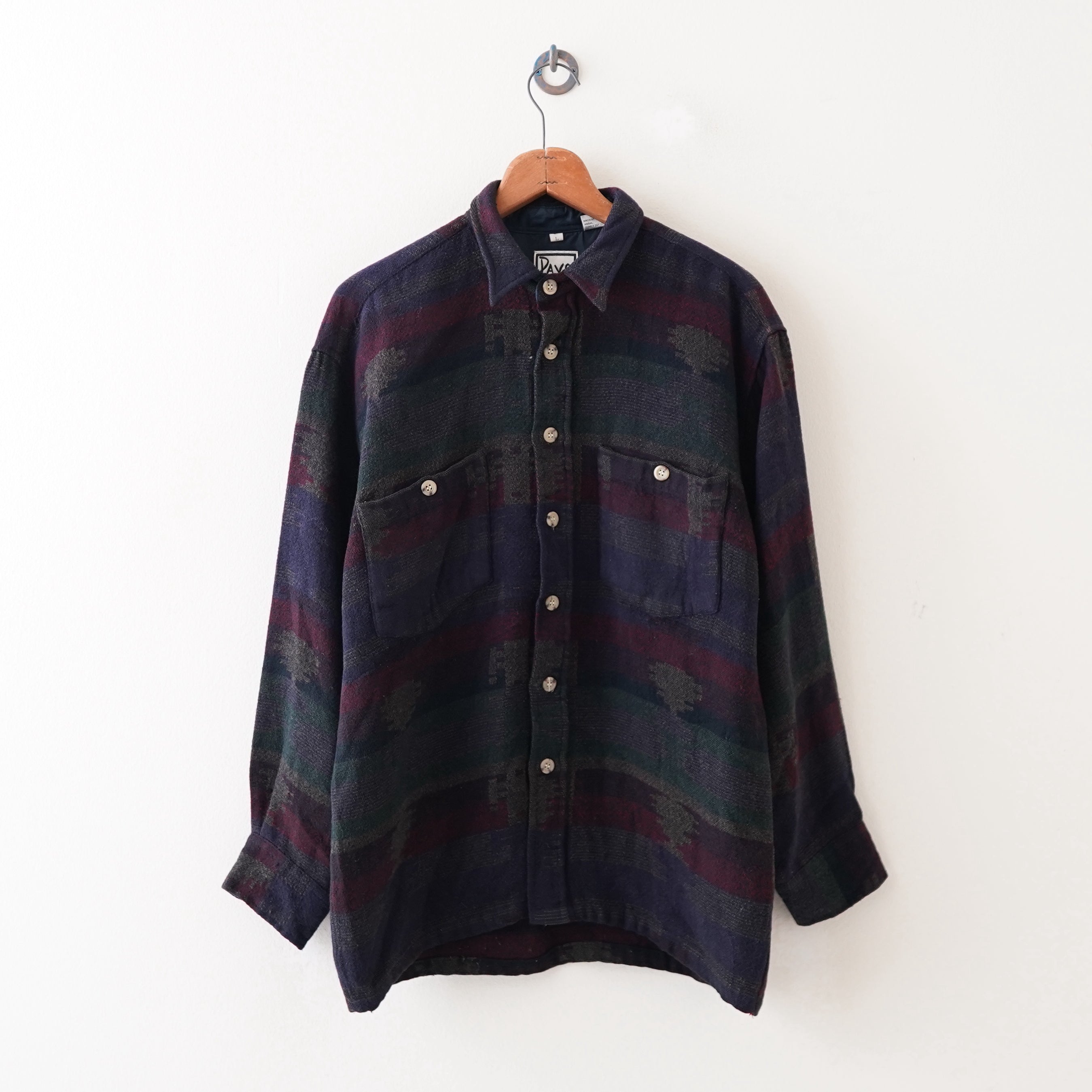 pattern flannel shirt – NEVERKNOWS