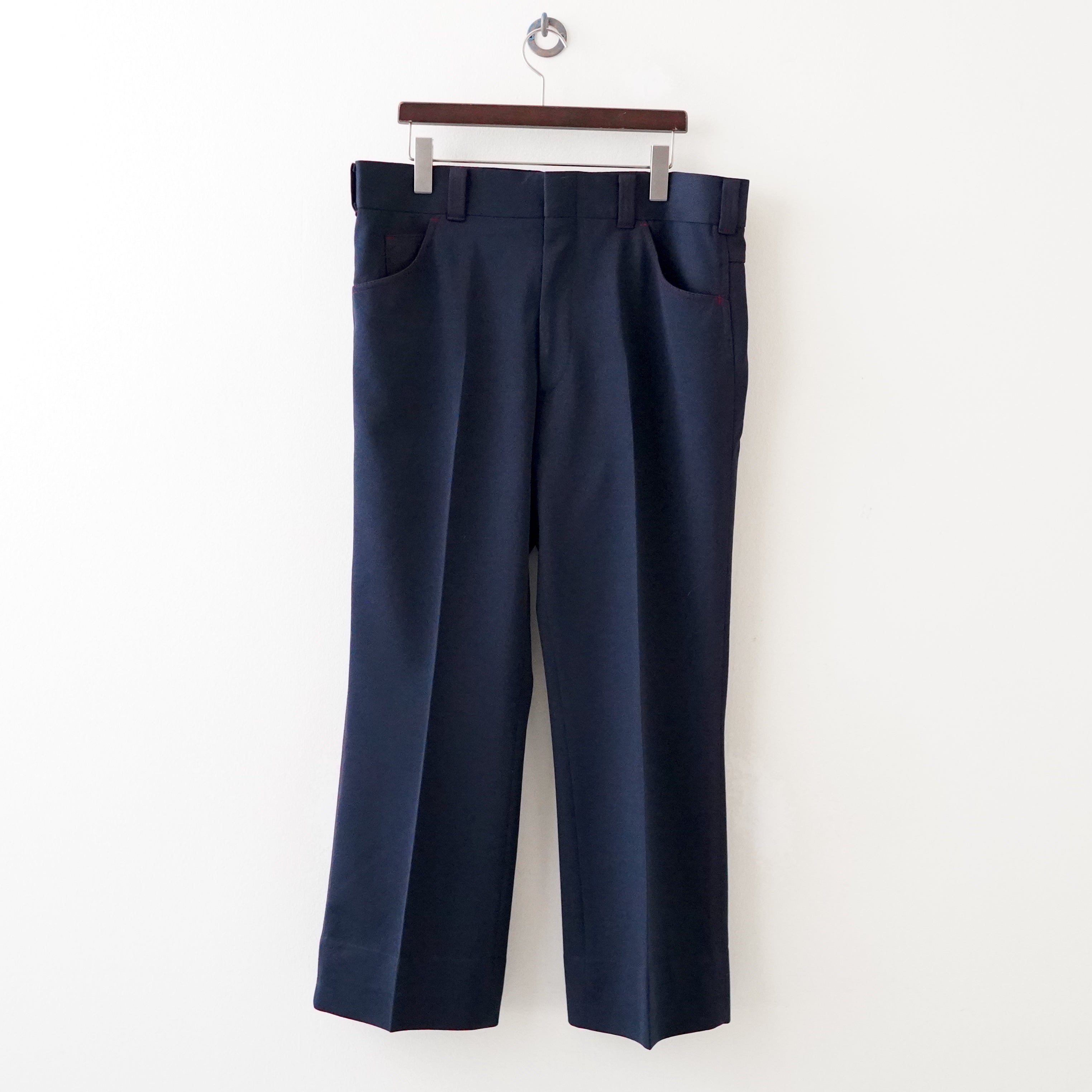 Double Knit contrast stitching slacks – NEVERKNOWS